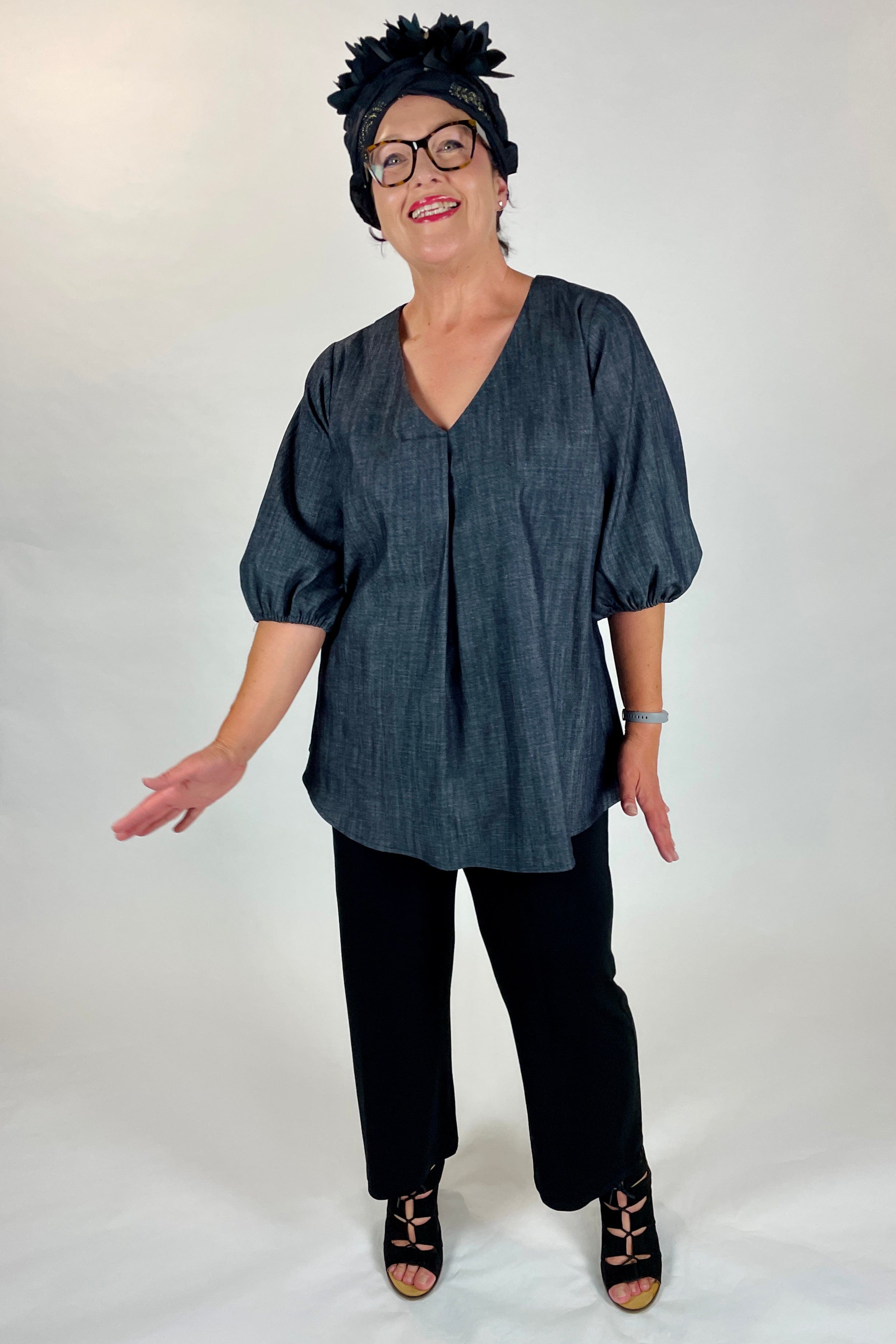 perry front pleat tunic indigo - SALE 30%off auto applied checkout ...